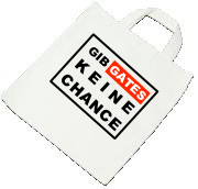 Baumwolltasche - Gib Gates keine Chance | Taschen | Linux Shop - Linux ...